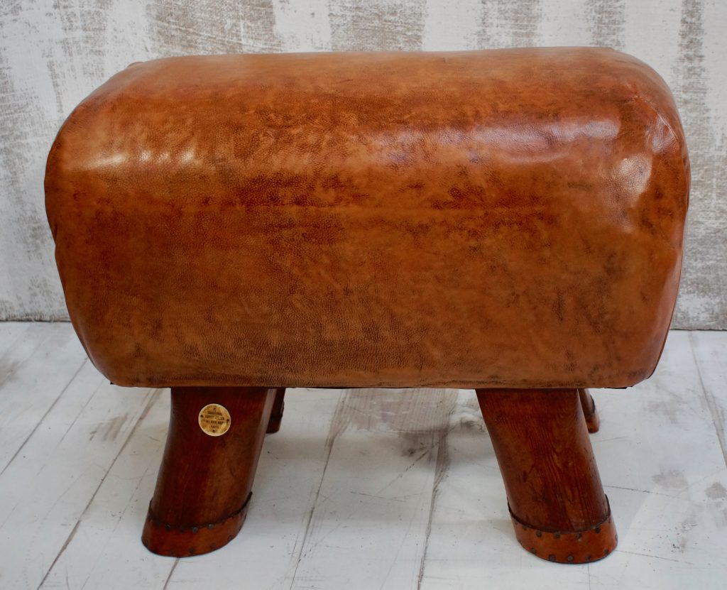 Vintage Leather Pommel Stool (SOLD) – Clubhouse Interiors Ltd