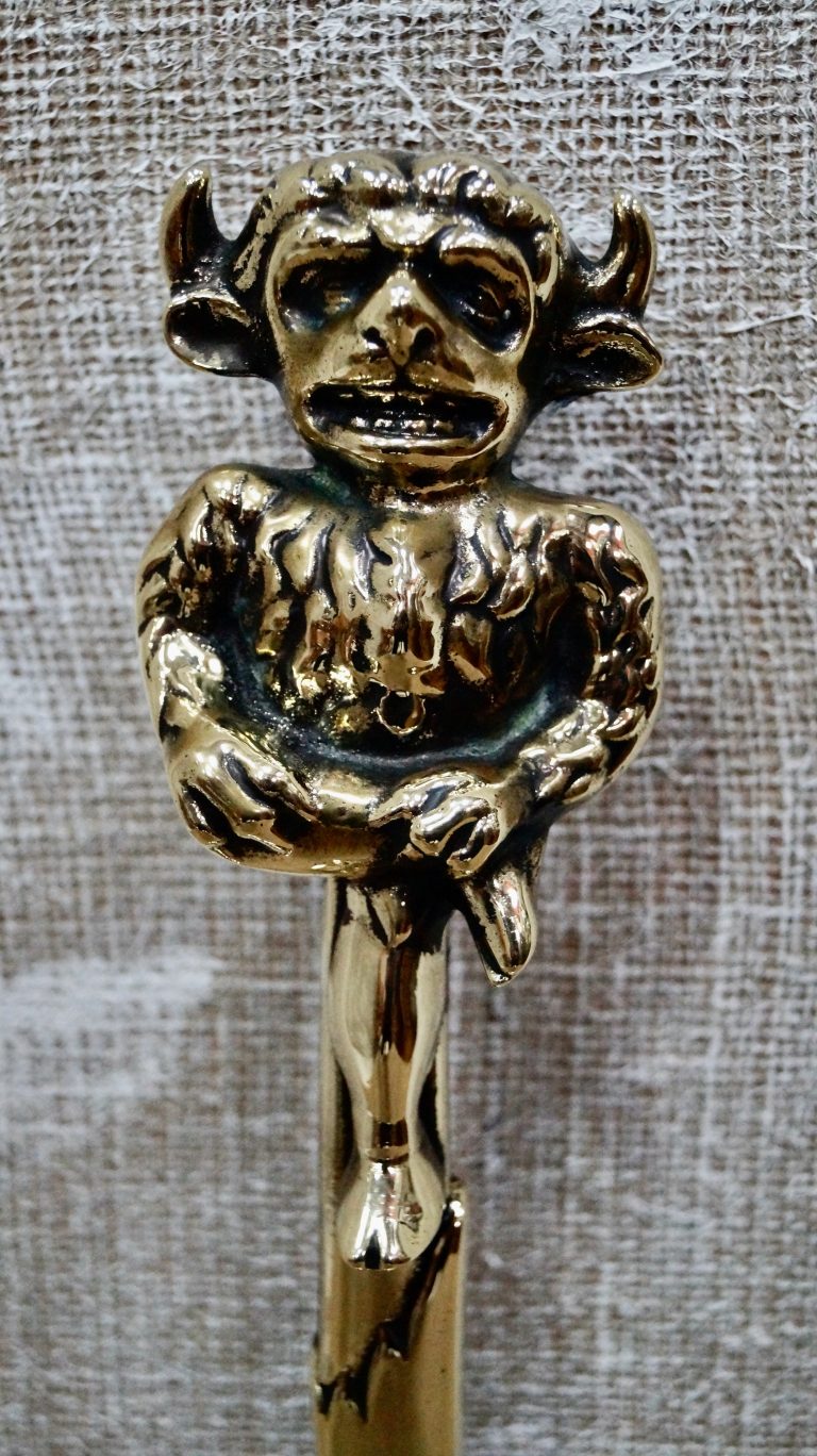 Rare Brass ‘Lincoln Imp’ Door Porter (SOLD) – Clubhouse Interiors Ltd
