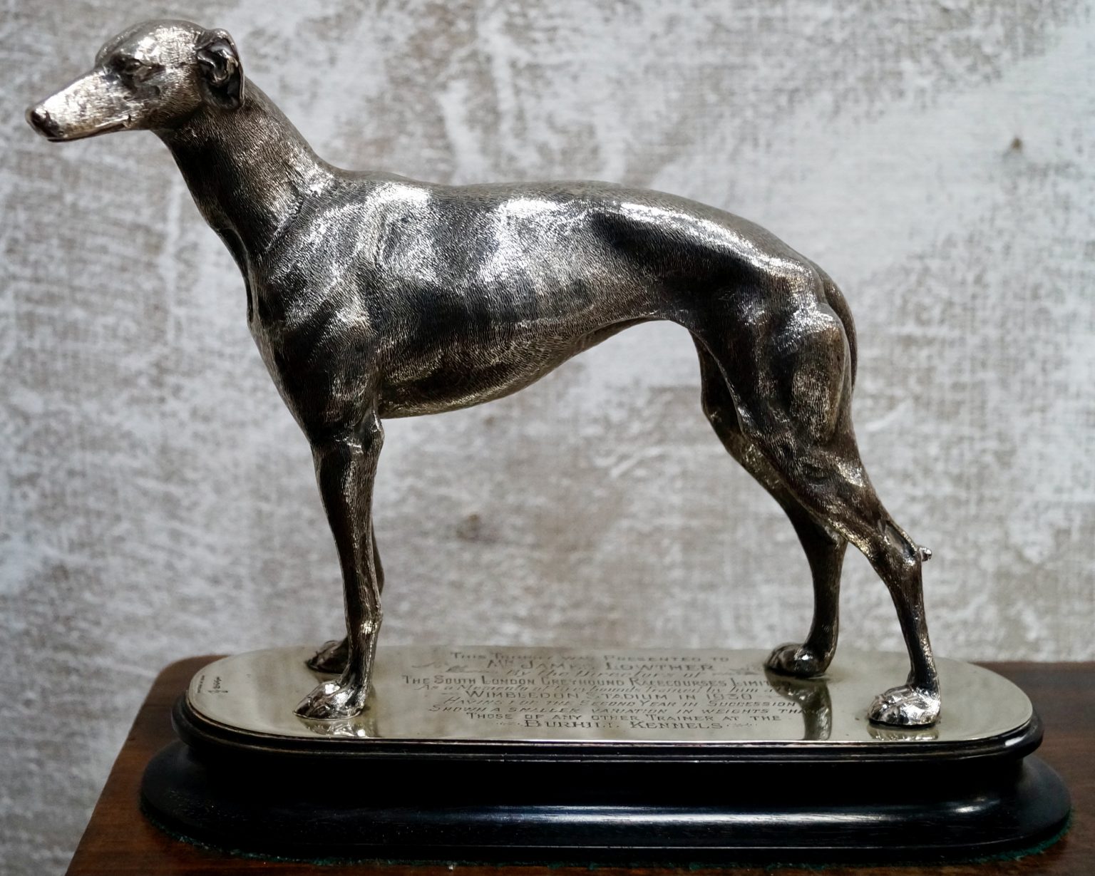 Silver Plated Greyhound Trophy (SOLD) – Clubhouse Interiors Ltd