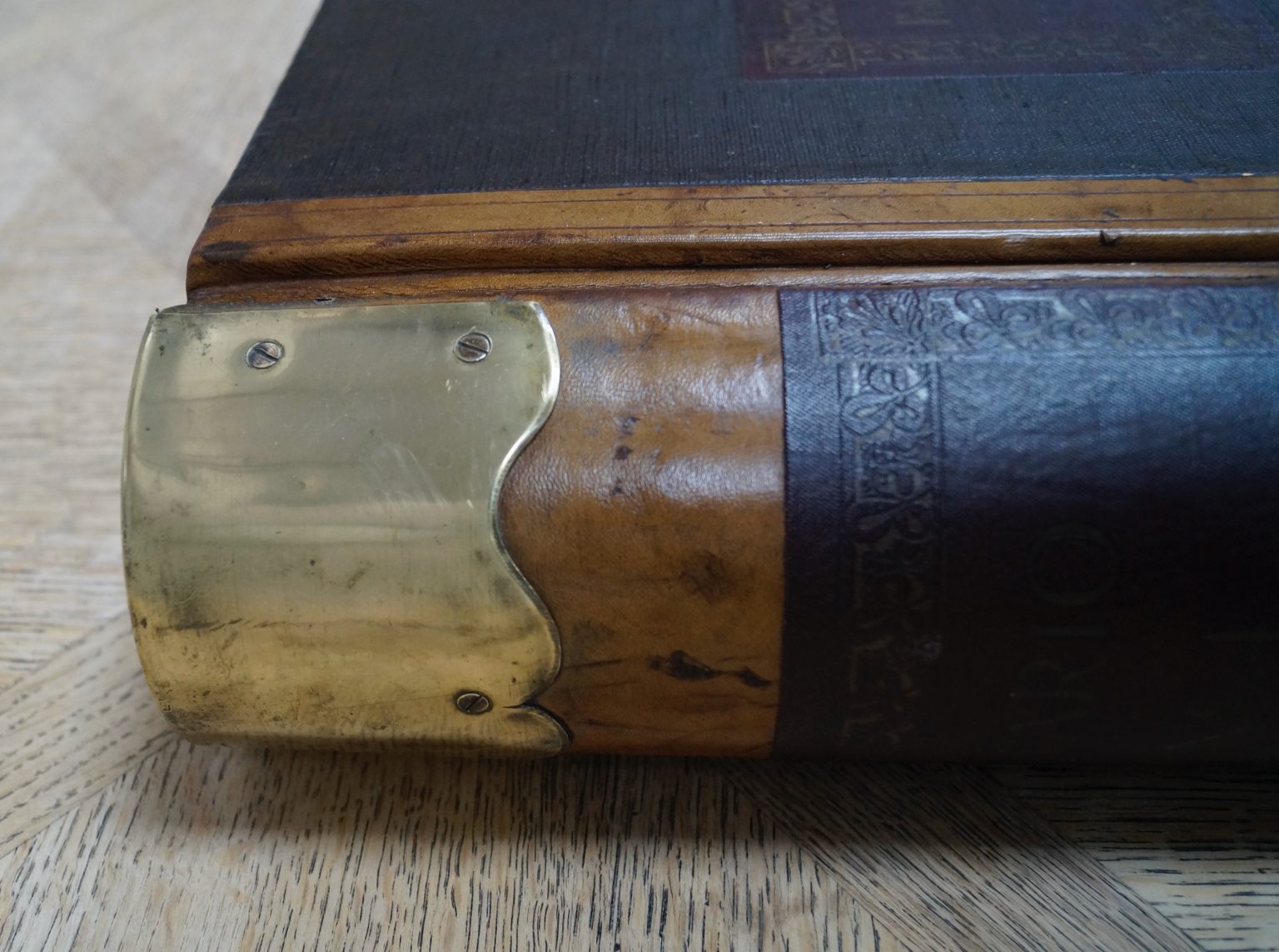 Large Spanish Leather & Brass Bound Ledger – Clubhouse Interiors Ltd
