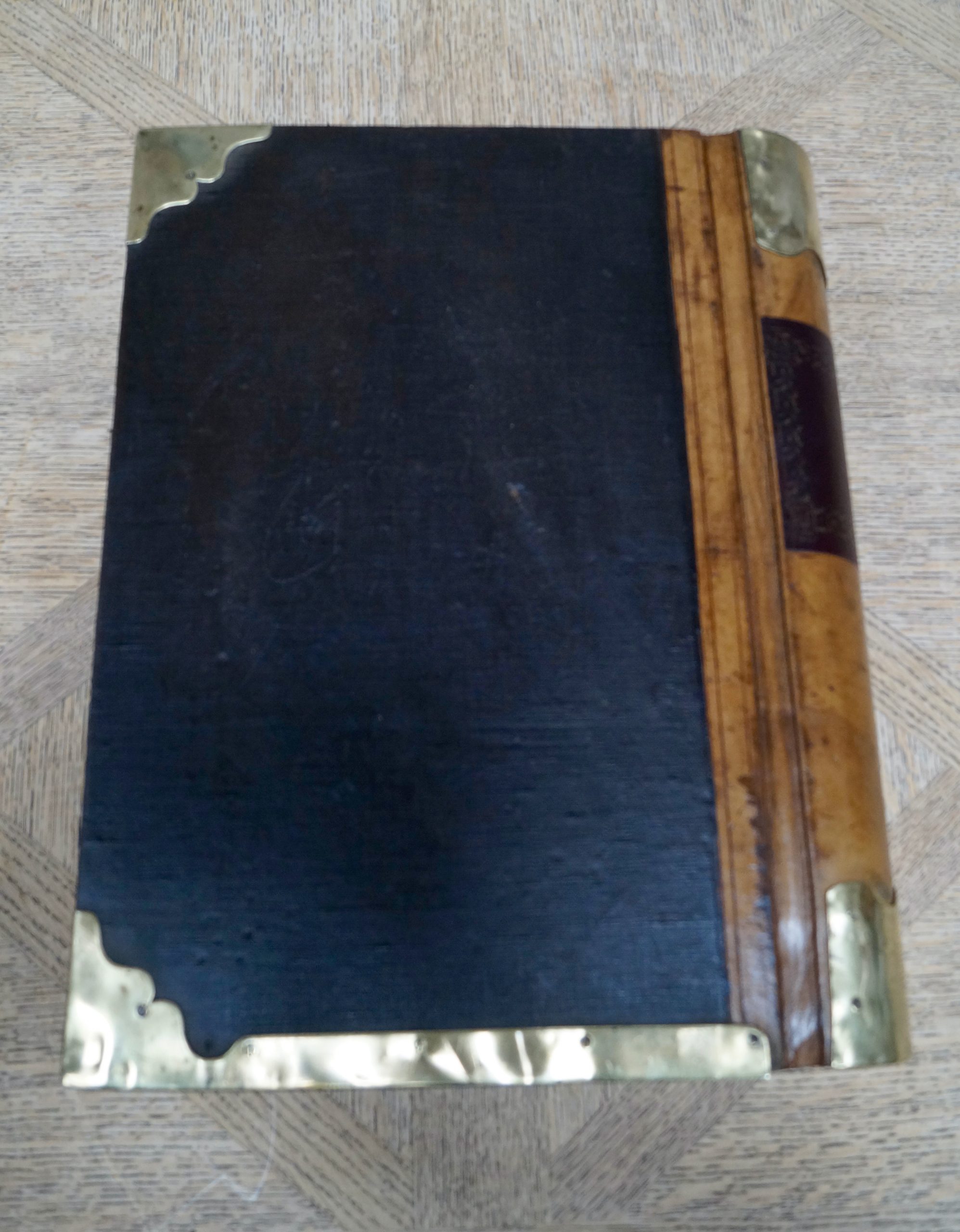 Large Spanish Leather & Brass Bound Ledger – Clubhouse Interiors Ltd