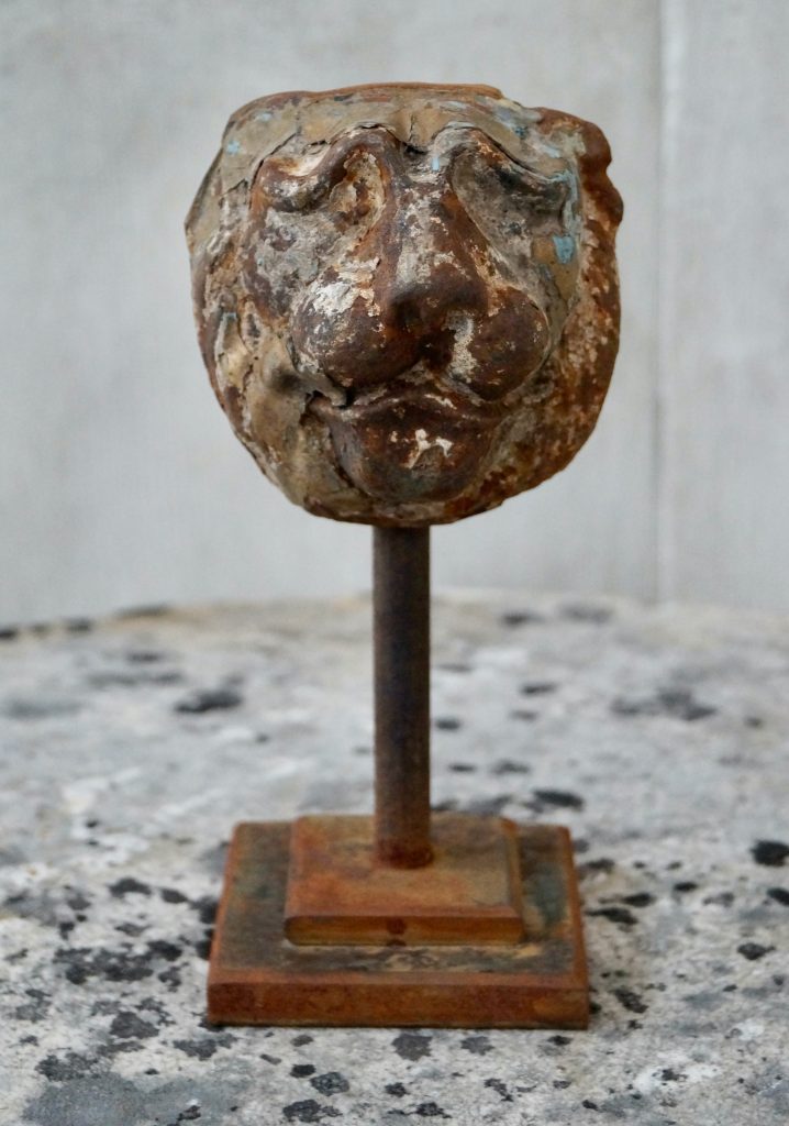 Georgian Cast Iron Lion Mask on Stand – Clubhouse Interiors Ltd