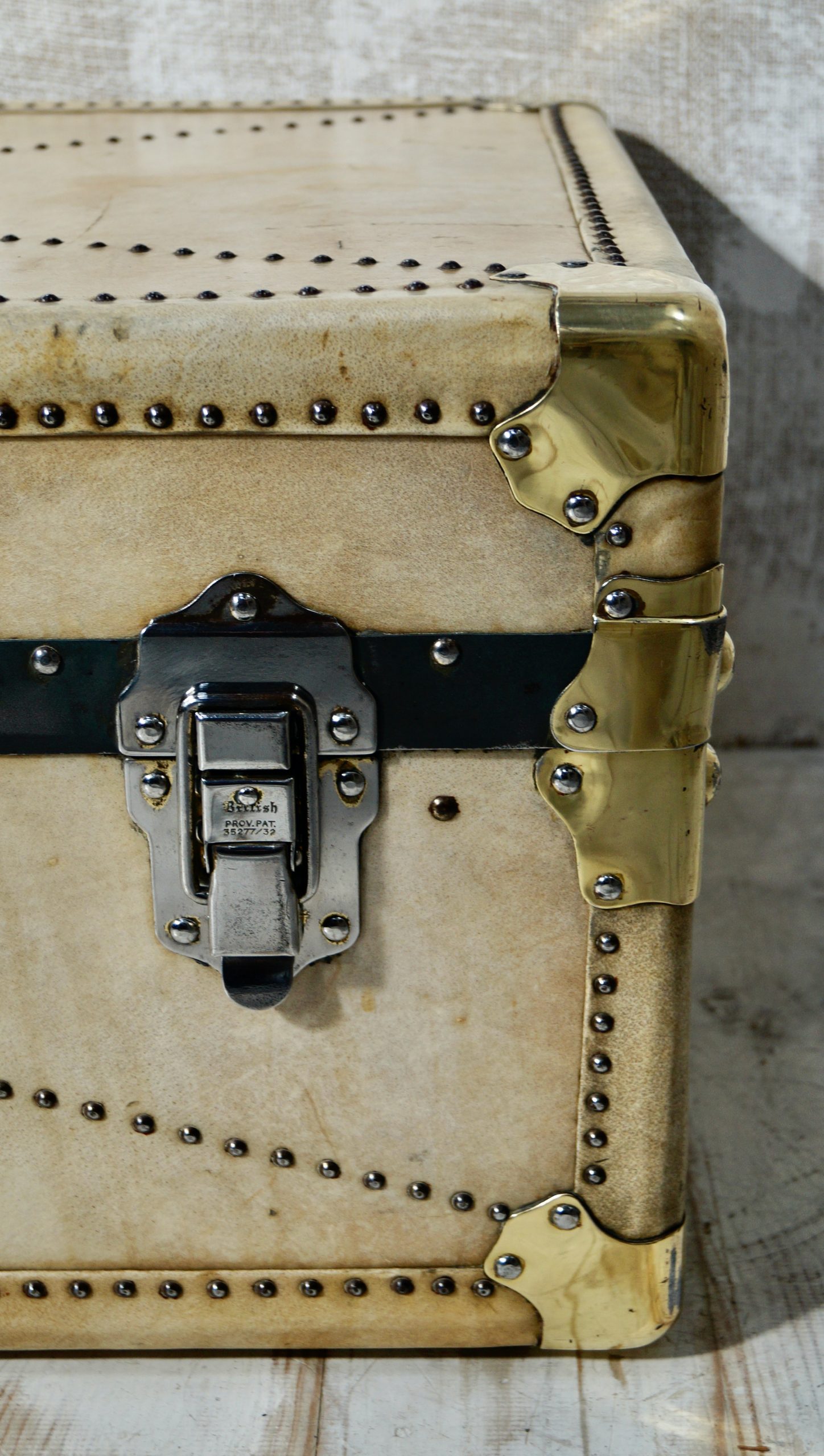 Antique Vellum Travel Trunk (SOLD) – Clubhouse Interiors Ltd