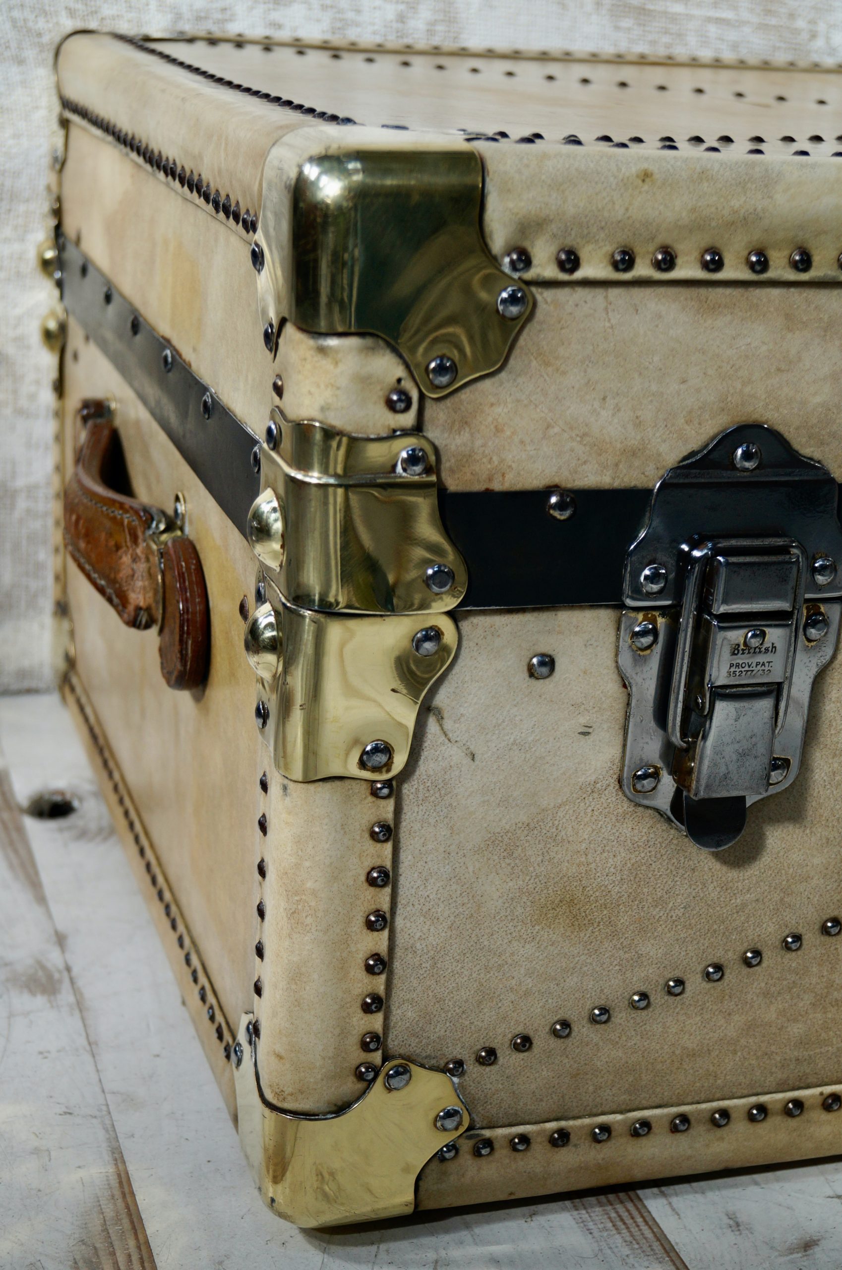 Antique Vellum Travel Trunk (SOLD) – Clubhouse Interiors Ltd