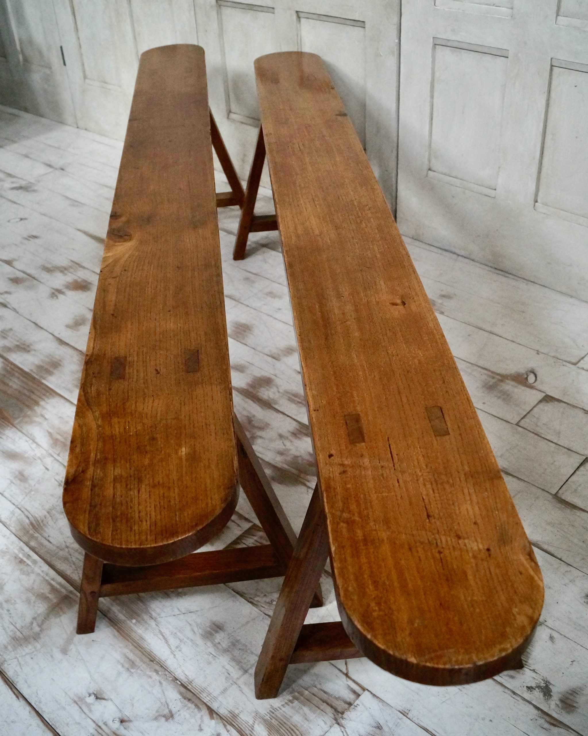 Turn of The Century French Provincial Trestle Benches – Clubhouse ...