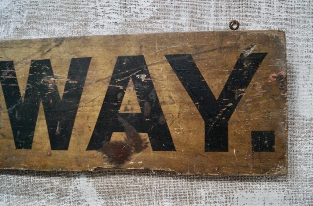 Victorian Great Northern Railway Platform Sign – Clubhouse Interiors Ltd