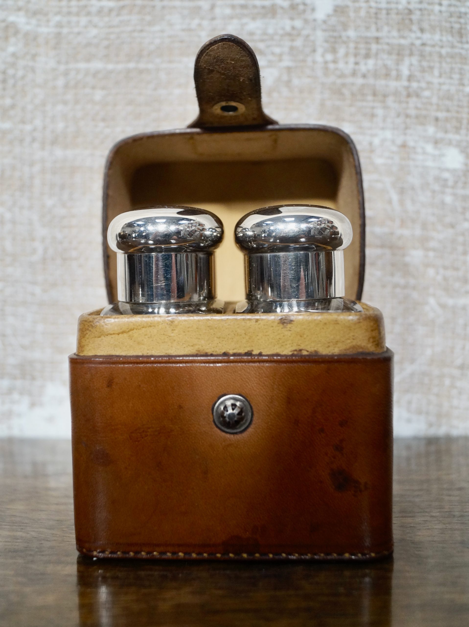 Antique Travel Cologne Bottle Case – Clubhouse Interiors Ltd