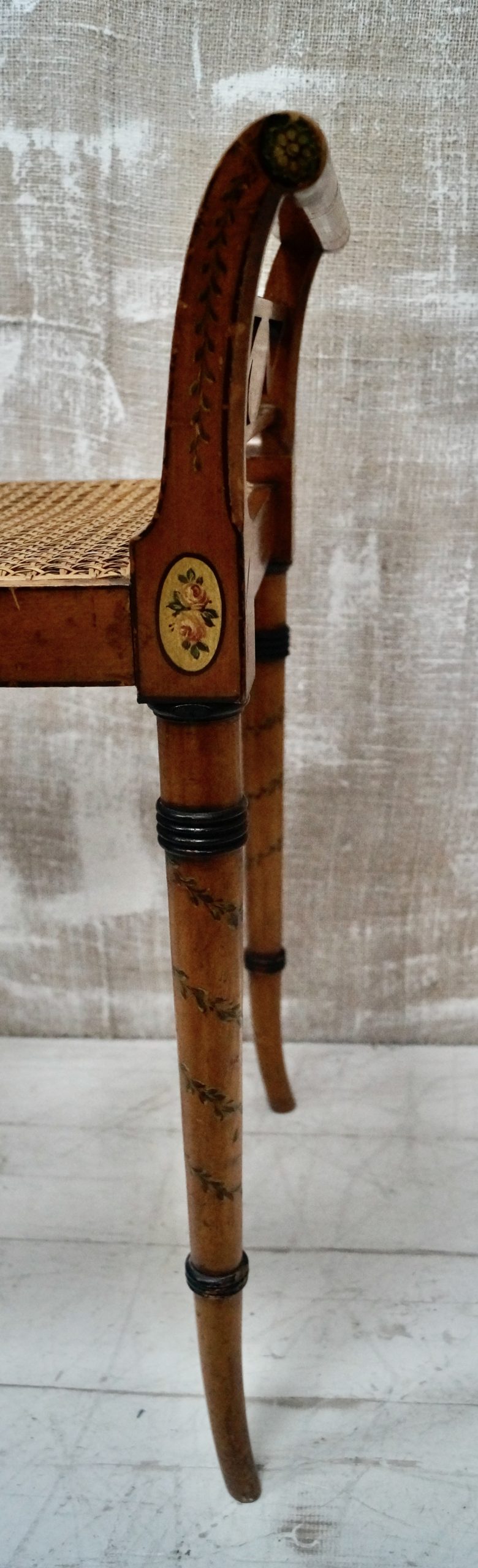 Edwardian Satinwood Cane Window Stool – Clubhouse Interiors Ltd