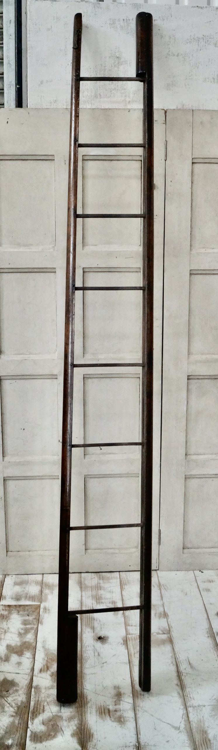 Regency Mahogany Library Pole Ladders – Clubhouse Interiors Ltd