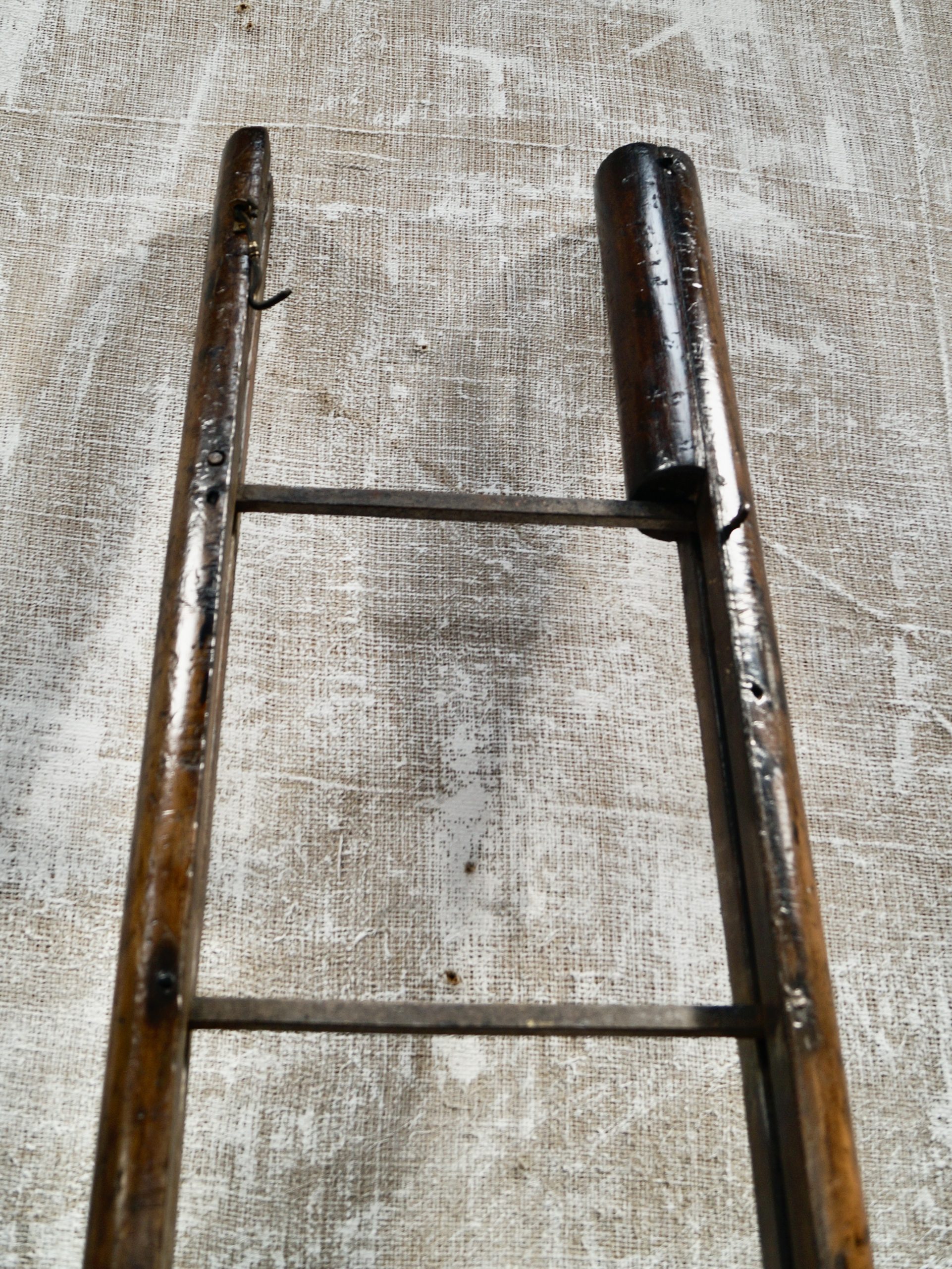 Regency Mahogany Library Pole Ladders – Clubhouse Interiors Ltd